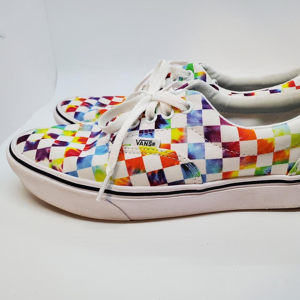Rainbow Checkerboard Vans - Gem